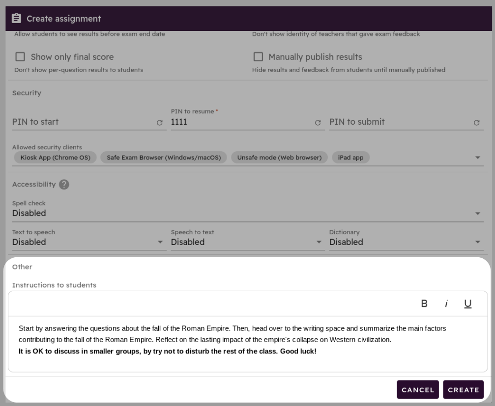 Provide written instructions to your students – Trelson Helpdesk