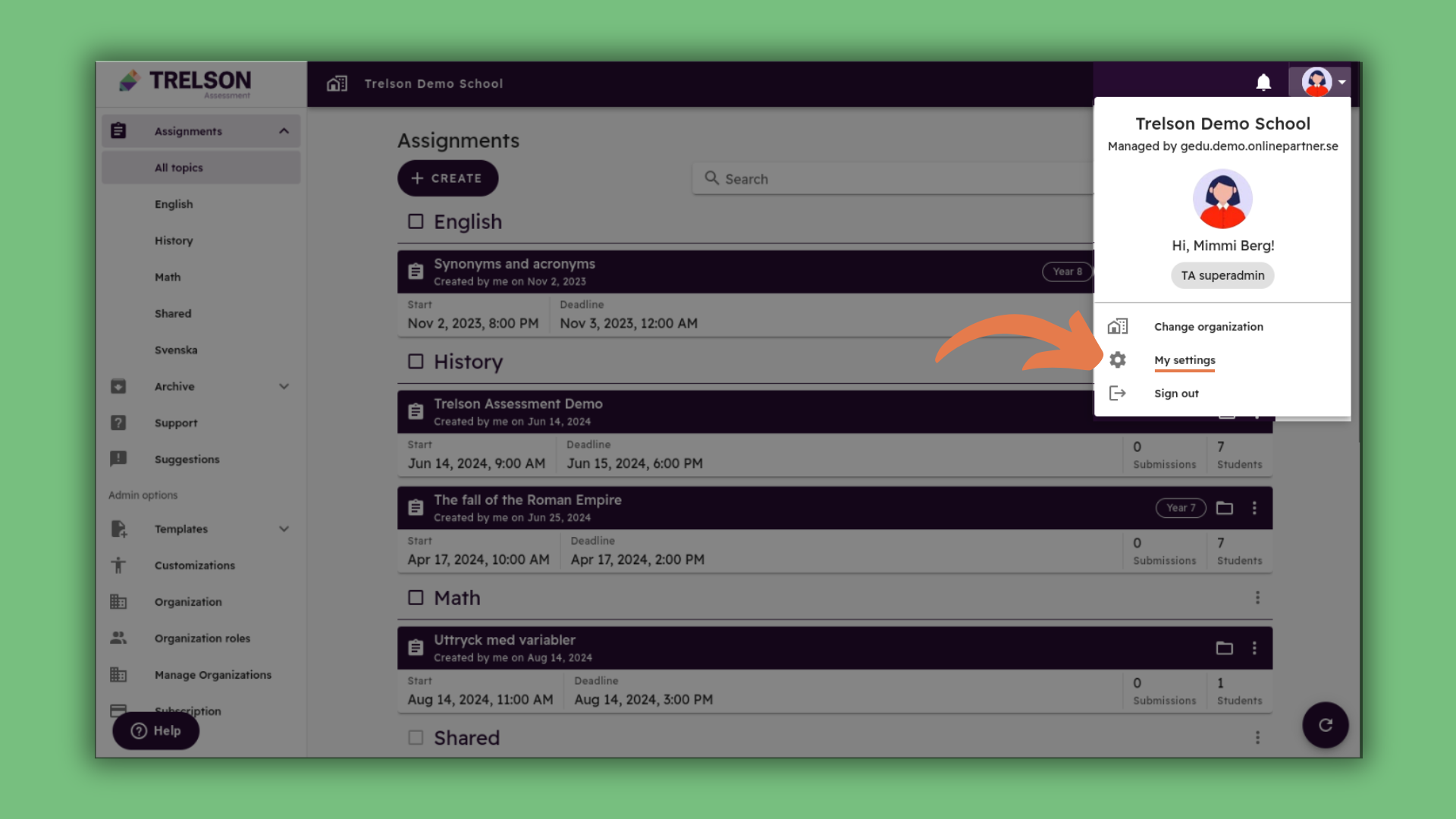 Cómo configurar los ajustes predeterminados para nuevos exámenes ...