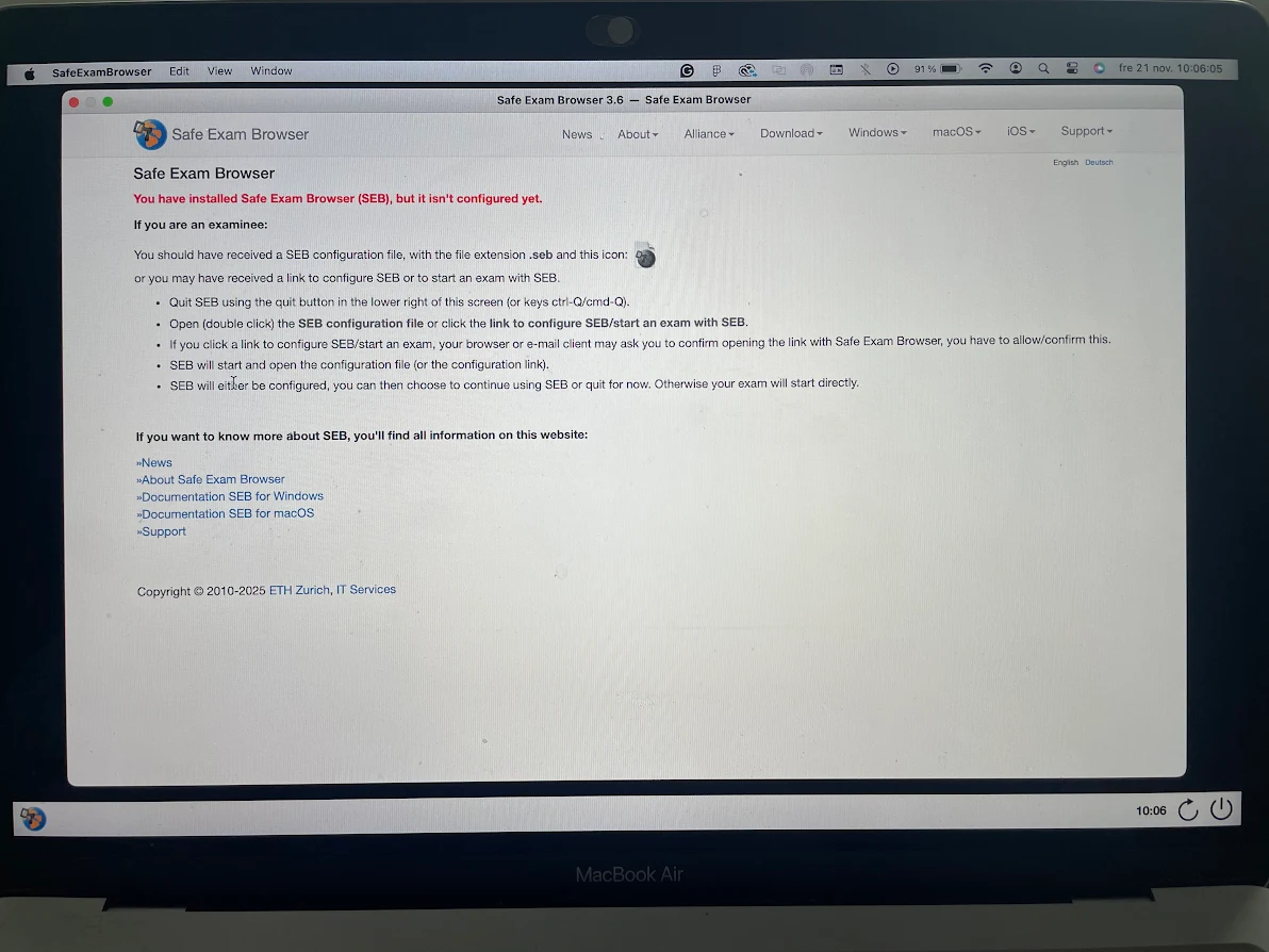 Safe Exam Browser: FAQ – Trelson Helpdesk